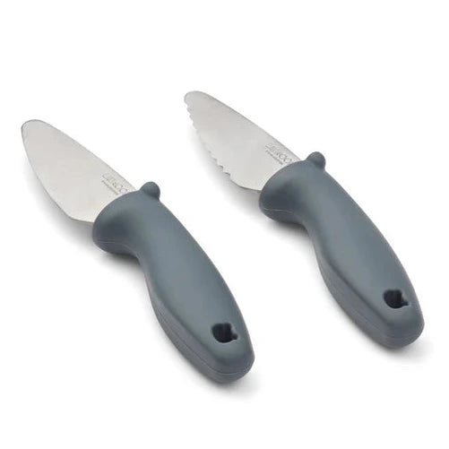 Bērnu nažu kompekts, Perry Cutting Knife Set Whale Blue, Liewood ...